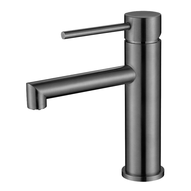 Gun Grey 304 Stainless Steel Single Hole Bathroom Vessel Sink Faucets ...
